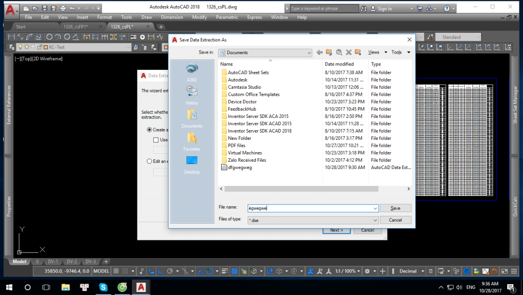 Hướng dẫn sử dụng Data Extraction trong AutoCAD